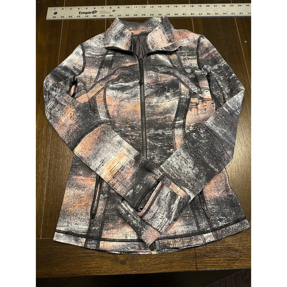 Lululemon Define Jacket Azurite Poppy Coral Multi Color Women's Size 6 ...