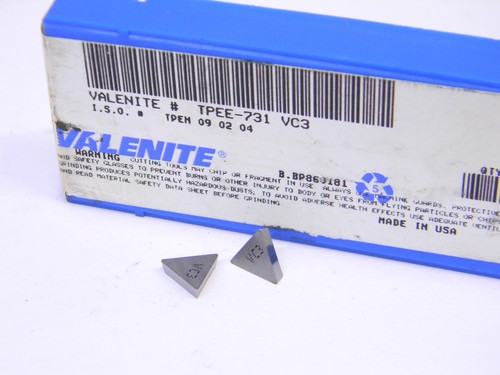 NEW SURPLUS 10PCS. VALENITE TPEE 731 GRADE: VC3 CARBIDE INSERTS | eBay