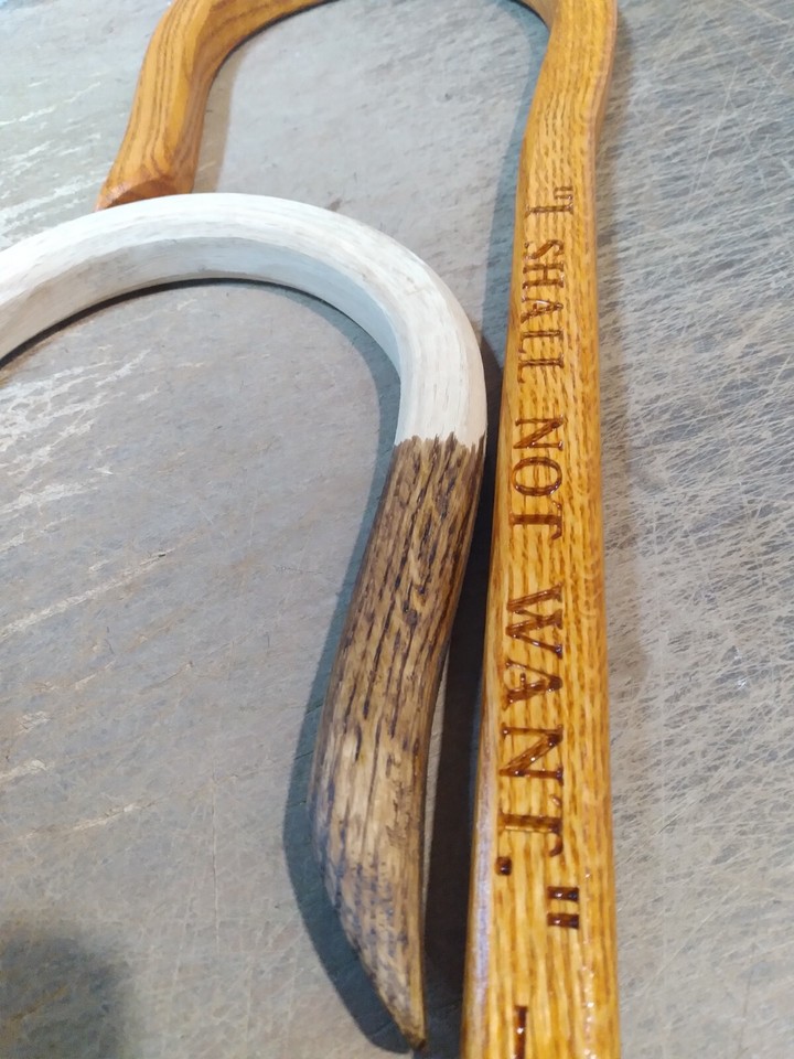 40.5" Amish Handcrafted Red Oak Steam Bent Shepherd Crook or Hook. | eBay