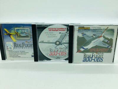 Real Flight R/C Flight Simulator 1999 Cd-ROM and Add-Ons Volumes 1 & 2 ...