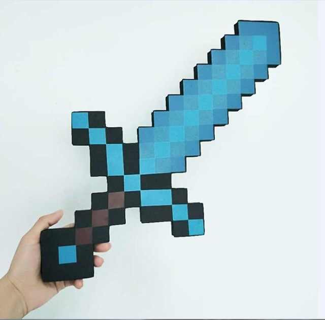 Minecraft Blue Sword Diamond Weapon Soft EVA foam 45cm | eBay.de