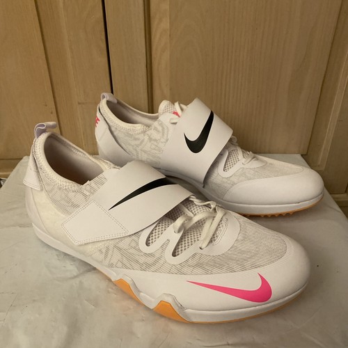 Nike Zoom Elite Pole Vault Track + Field Cleats White/Orange Size 14 ...