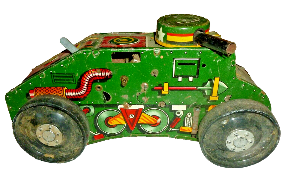 Vintage Marx Litho Wind-Up Toy Tank | eBay