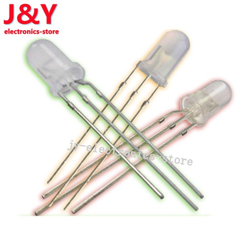 20pcs 5mm Dual Bi-Color Red/Green 3-Pin Diffused Common Cathode LED ...