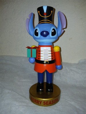 DISNEY LILO & STITCH CHRISTMAS NUTCRACKER FIGURE FIGURINE DECOR - CUTE ...
