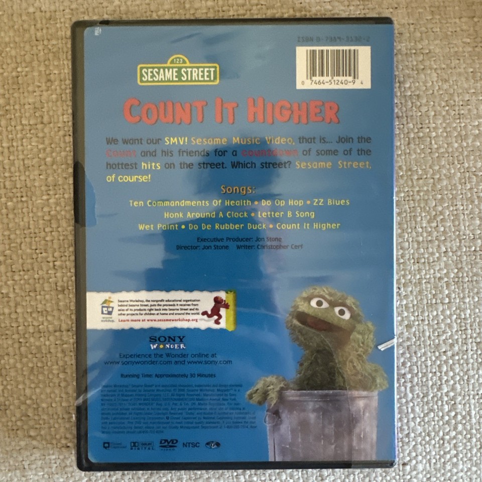 *NEW* Sesame Street - Count It Higher: Great Music Videos (DVD, 2005 ...