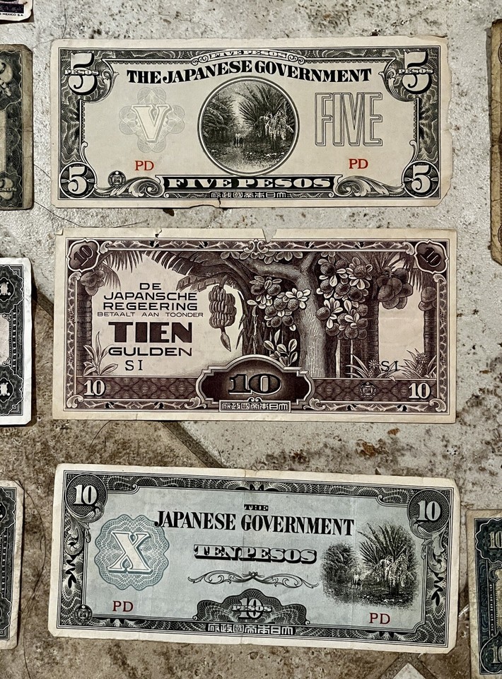 Lot of 10 Vintage Foreign Currency Banknotes Argentina Phillipines ...