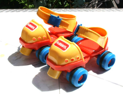 Vtg 1991" PLAYSKOOL First Rollers Skates Kids Ages 3-6 Sz 6-12 RARE HTF ...