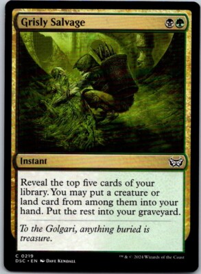 Magic the Gathering Grisly Salvage Duskmourn: House of Horror Commander ...