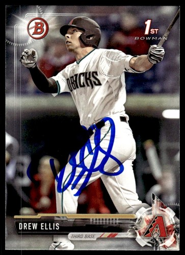 2017 Bowman Draft Drew Ellis Auto Arizona Diamondbacks #BD-158 Signed ...