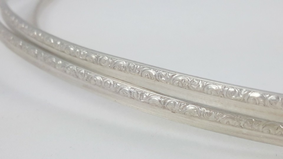 925 Sterling Silver Stepped Bezel Wire Swirl Fancy Pattern Jewelry ...