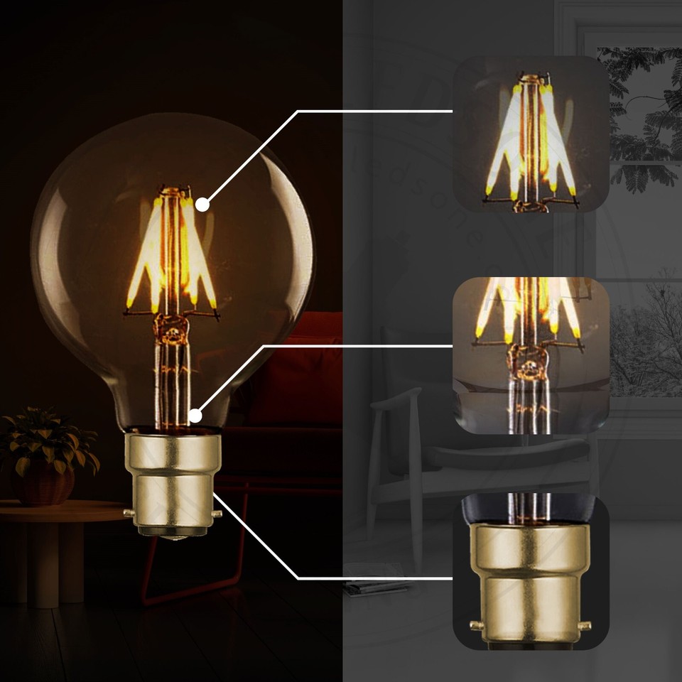 Antique Style Edison Vintage LED Light Bulbs A+Industrial Filament Lamp ...