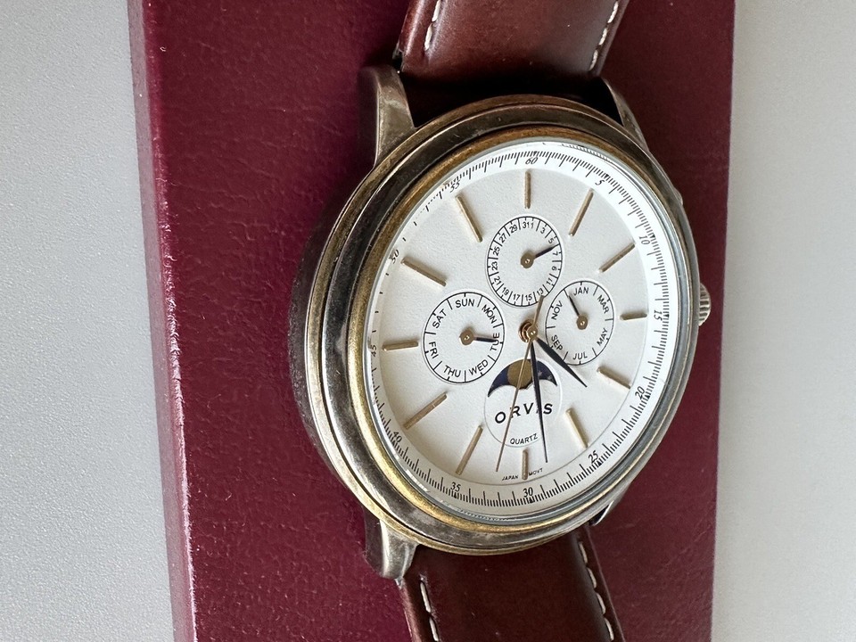 ORVIS Japan Movement Chronograph Moonfase Waterresistant 5ATM Men Watch ...