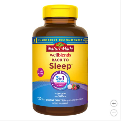 Nature Made Wellblends Back To Sleep, 120 Fast Dissolve Tablets | eBay