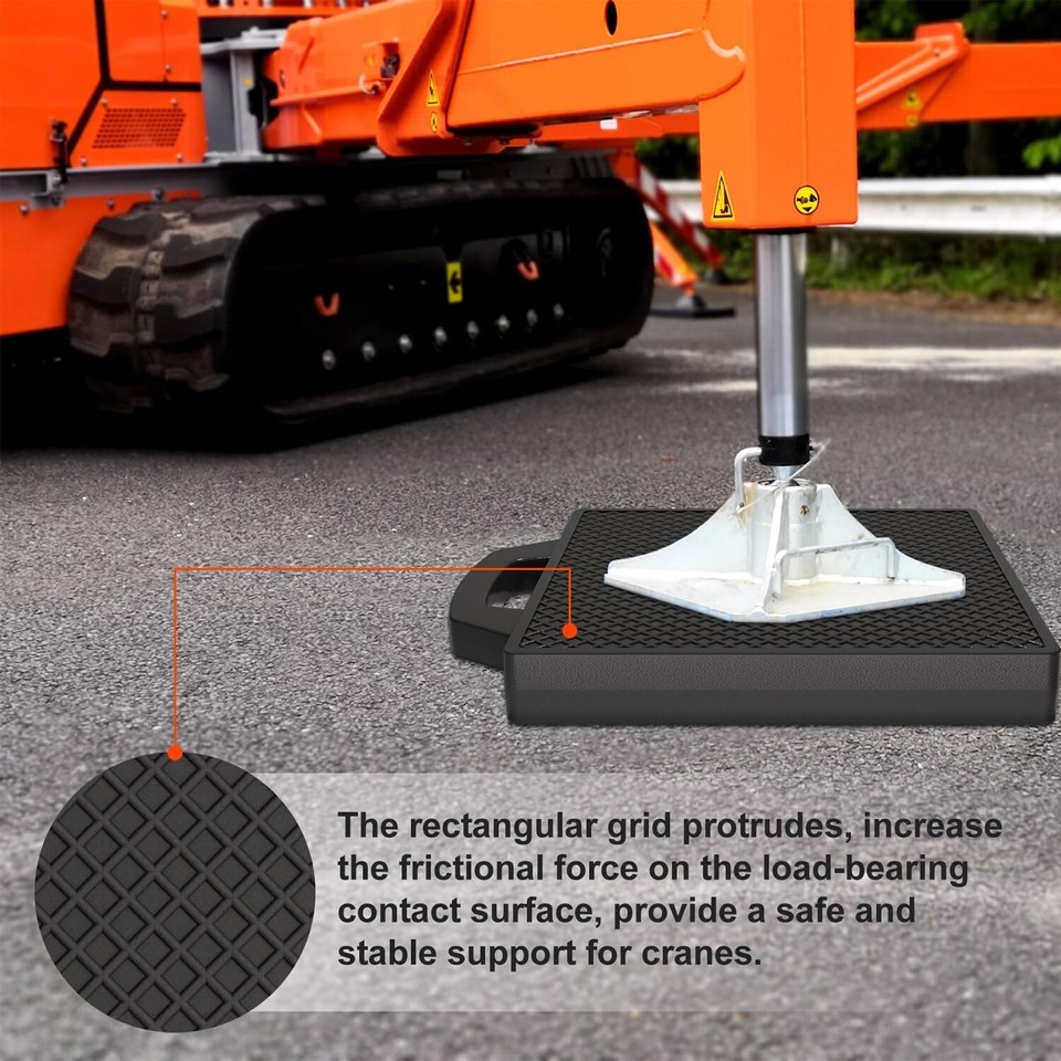 2pcs Heavy Duty Rubber Outrigger Pads for Trailer Jack Block Binder ...