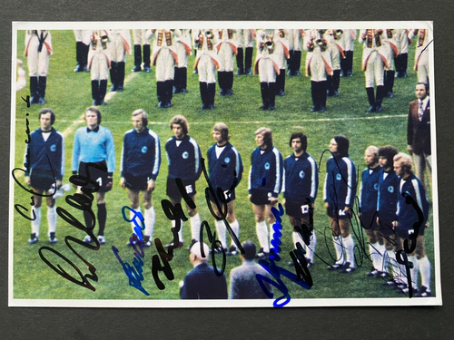DFB-Fußballelf WM 1974 komplett signiert signed Foto 10x15 Autogramm ...