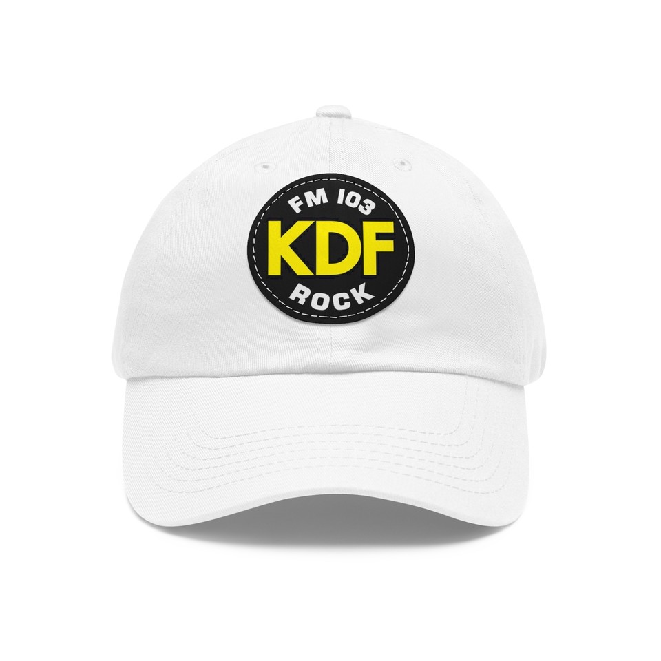 103 kdf - WKDF Original Logo (1976-1985) Dad Hat with Leather Patch ...