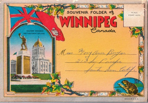 1940s Winnipeg Canada Vintage Souvenir Postcard Folder | eBay