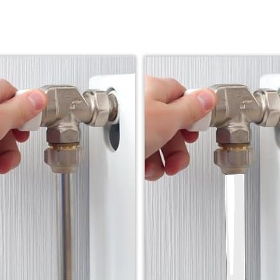 Decorative White Radiator Pipe Covers with Supportive Collar Set of ...