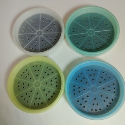 Vintage Tupperware Wagon Wheel Coasters Set of 4 Replacement Pastel ...