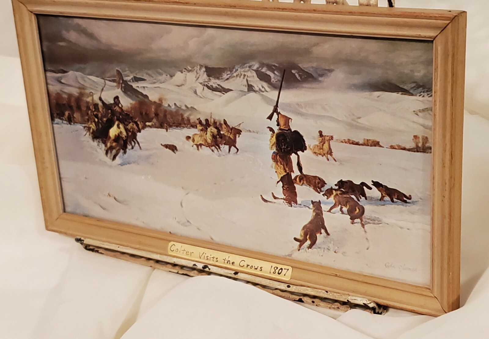 VTG "John Colter Visits The Crows 1807" Print by John Clymer Painting ...