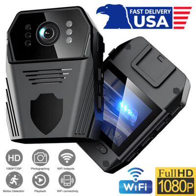 HD 4K Mini Camera Camcorder Body Police Cam with Audio Video DVR IR ...
