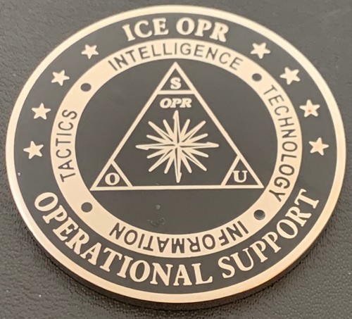 D HS ICE OPR Operational Support Challenge Coin | eBay