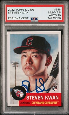 STEVEN KWAN Signed 2022 Topps Living Set Rookie RC 518 Autographed Auto ...