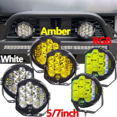 4/5/7inch Car LED Work Light Pods Spot Flood Combo Offroad SUV Driving ...