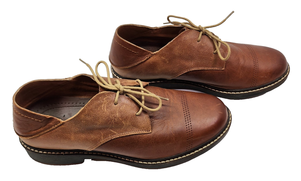 OluKai Walino Mens Shoes M 9 Brown Two Tone Leather Lace Up Casual ...