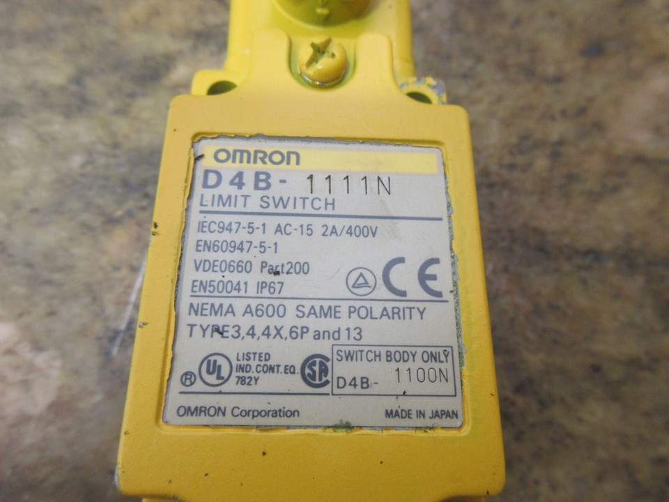 OMRON LIMIT SWITCH D4B-1111N D4B-1100N | eBay