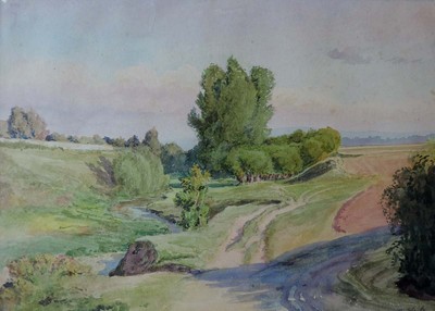 Carl WEISS 1860-1931 Frühlingslandschaft Aquarell/Papier, | eBay.de