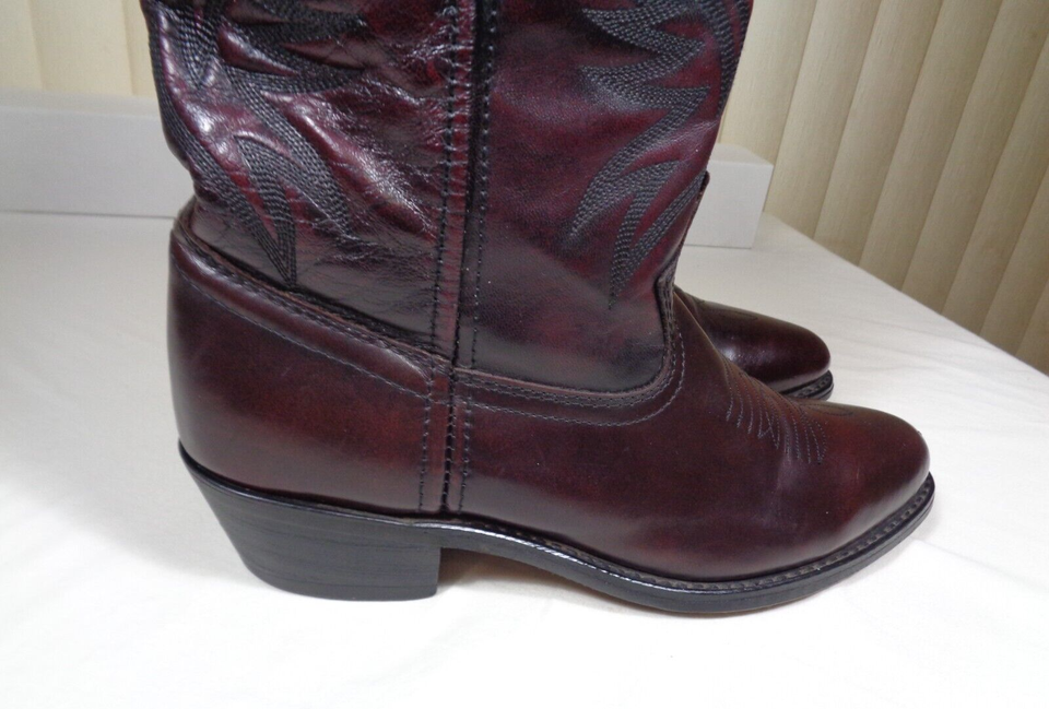 Laredo Western cowboy Boots black cherry leather #4216 men's size 9D ...