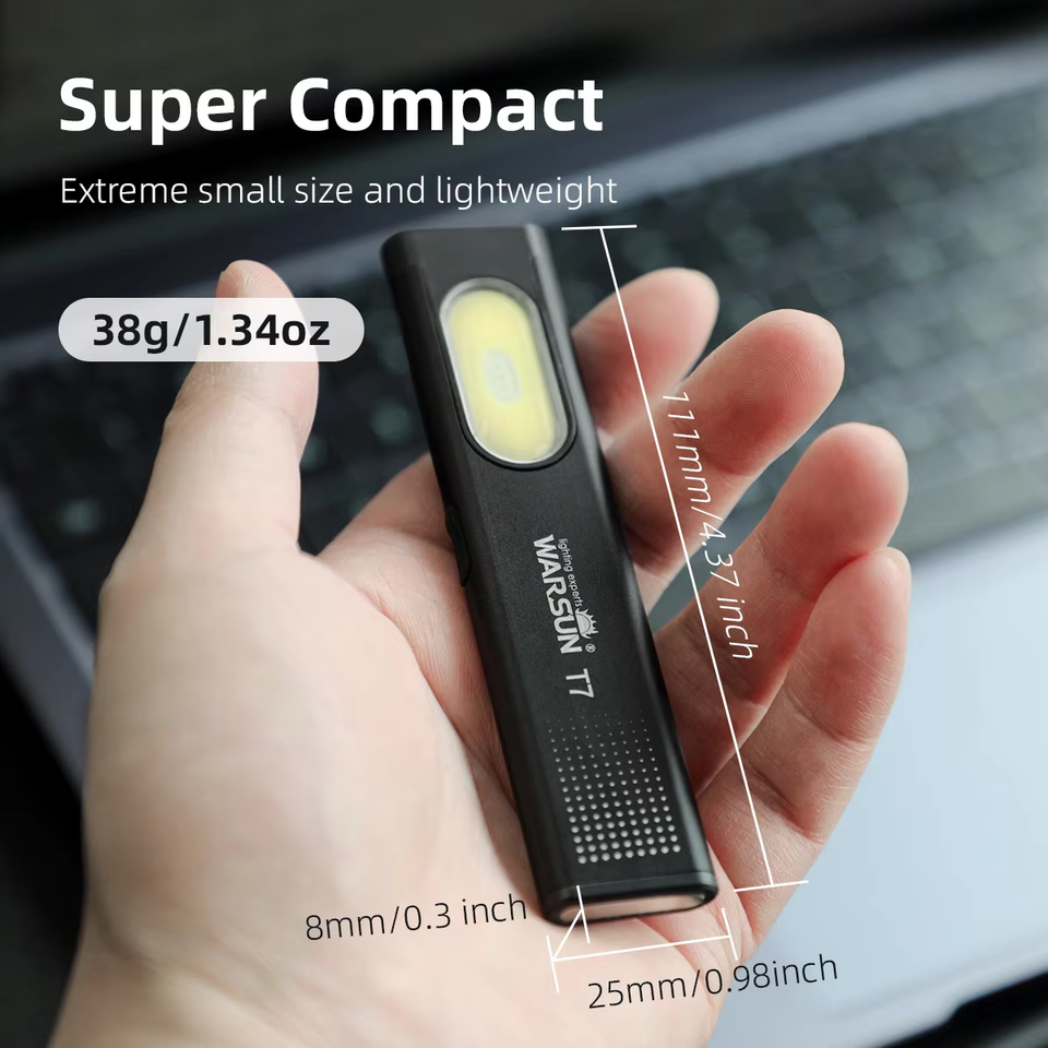 Warsun LED Keychain Flashlight USB-C Rechargeable 800Lm Portable ...