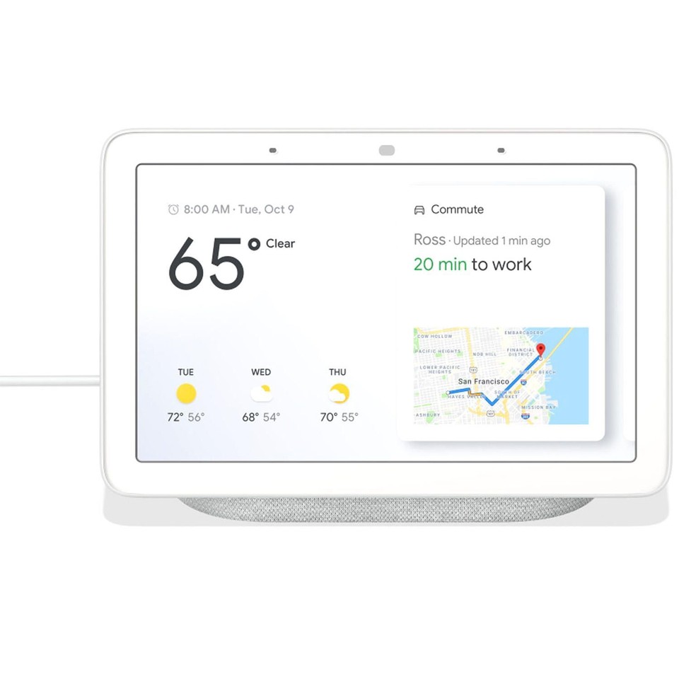 Google Nest Hub - (Chalk) Google Home Hub Smart Speaker and Touchscreen ...