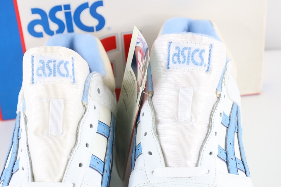 NOS Vtg 90s Asics Womens 9.5 Spell Out Gel Classic Sneakers Shoes White ...