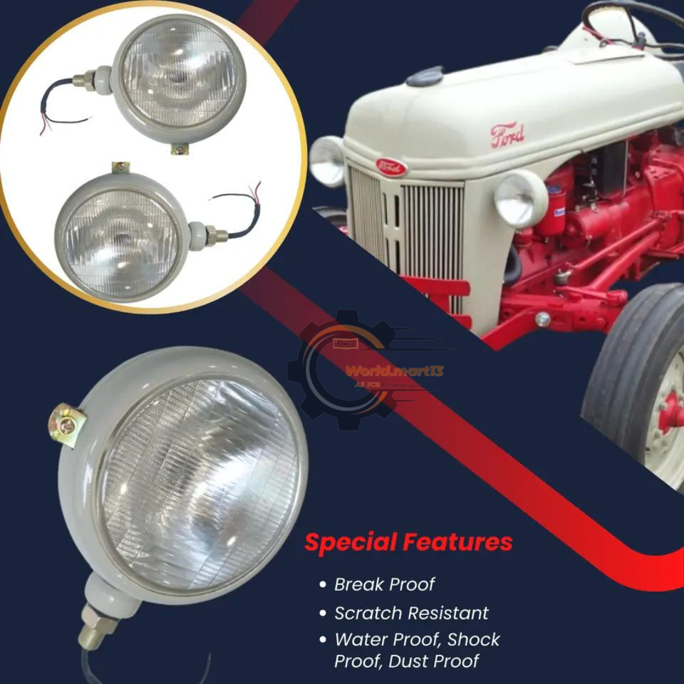 Ford 2N 8N 9N 600 800 NAA 12V Pair Head Lamp Light | Halogen | Clear ...