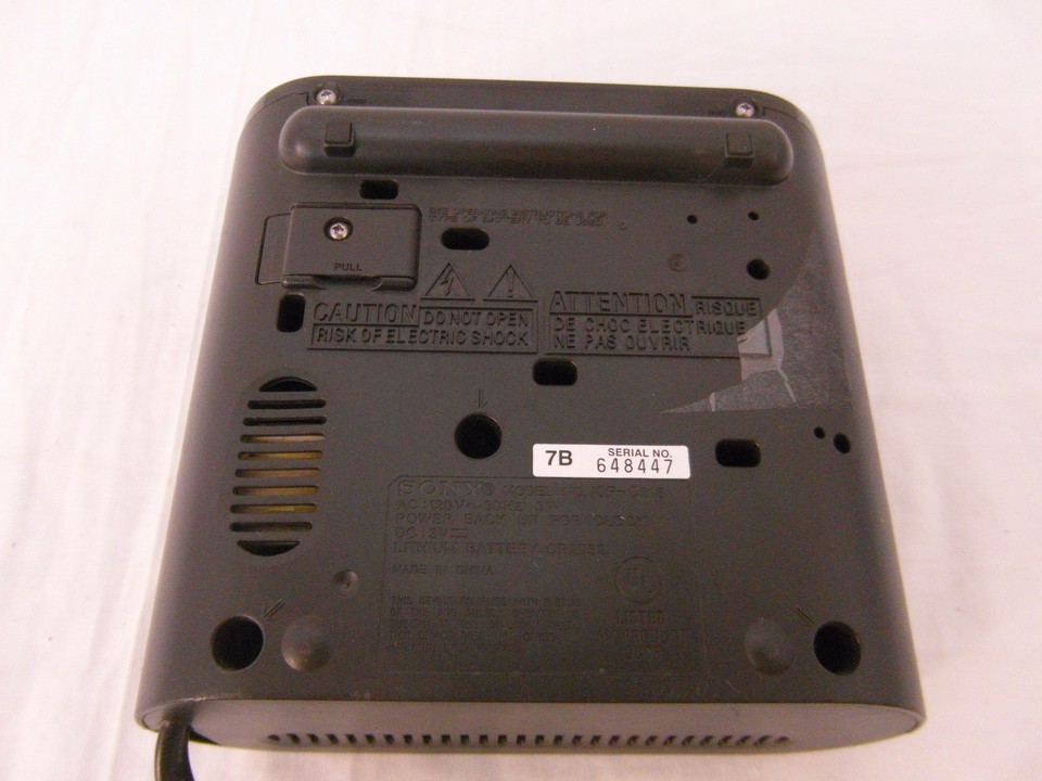Sony Dream Machine ICF-C218 Wall Plug & 3V Lithium Battery Backup Alarm ...