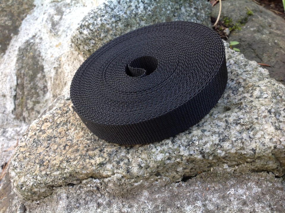 25mm Black Textured Weave Webbing Tape x 10 meters | eBay UK