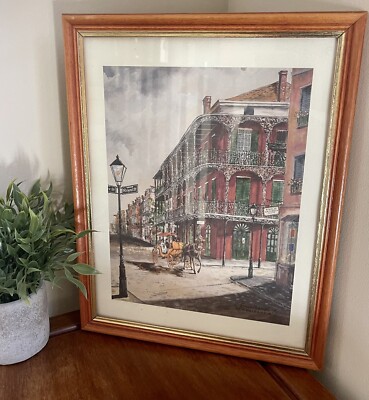 K. Engelhardt Vintage Print, New Orleans, Framed, 8 1/4" x 10 1/2 ...