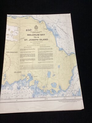 1992 Hydrographic Navigational Chart/Map Meldrum Bay To St. Joseph ...