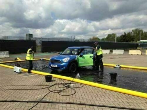 Heavy Duty 20x10ft Car Wash Mats Water Containment Mat With Air Pump | eBay