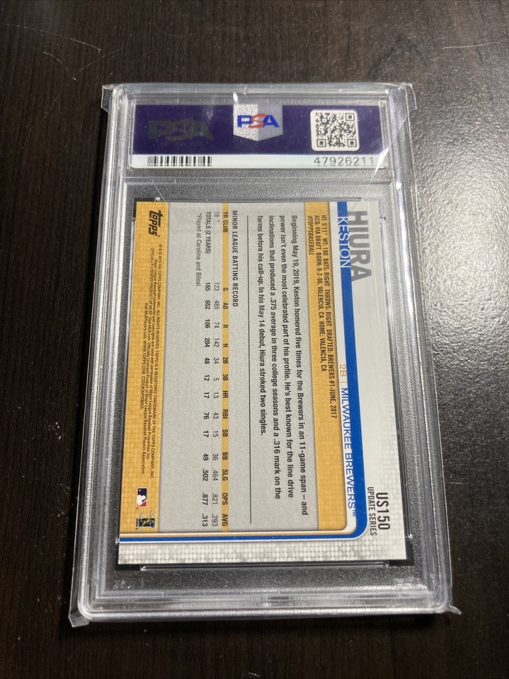 Keston Hiura TOPPS UPDATE CARD PSA 9 MINT MLB 2019 T11-288 | eBay