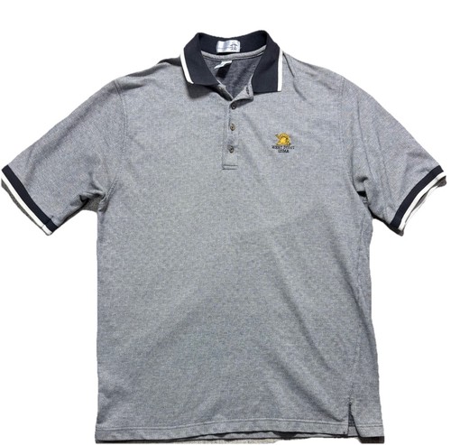 Munsingwear Golf Black White Knit Short Sleeve West Point Polo Shirt Sz ...