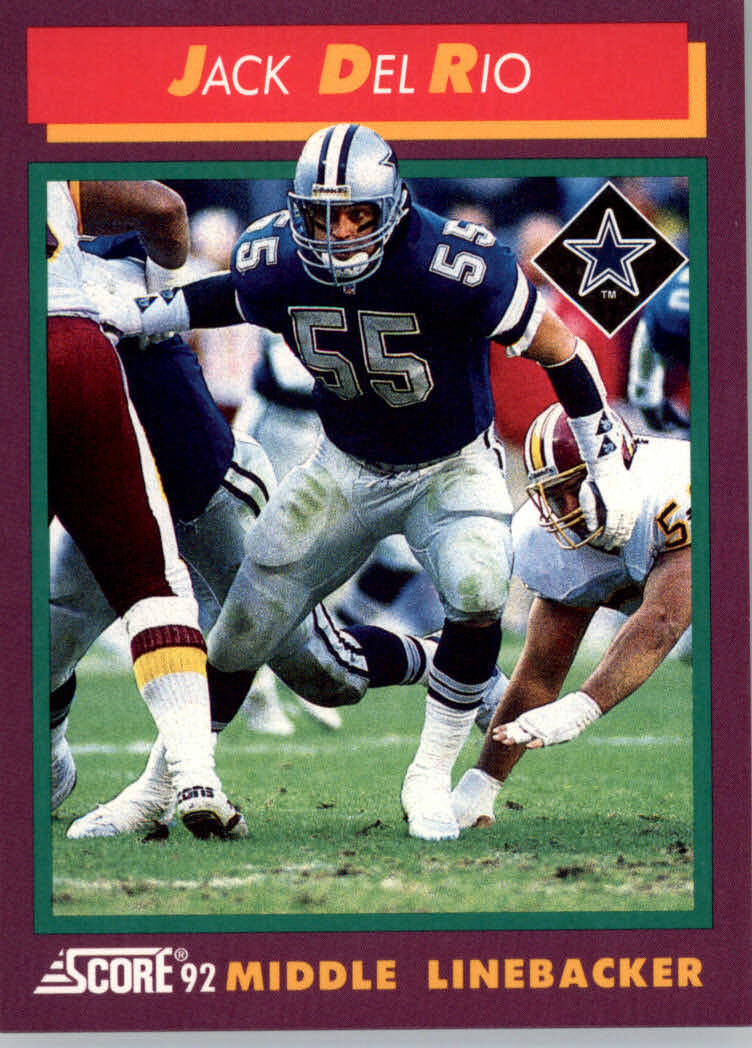 1992 Score Football #158 Jack Del Rio - Dallas Cowboys | eBay