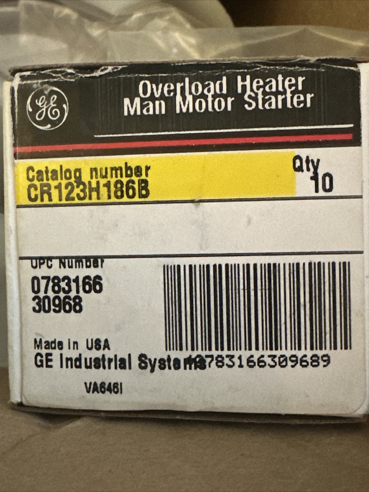 Lot of 10 PCS GE CR123H186B Overload Heater Motor Starters NEW NIB | eBay