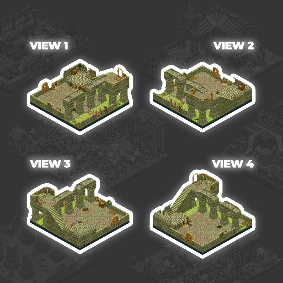 DnD Big Sewer Terrain Tiles Toxic Underground Dungeon Modular Thieves ...