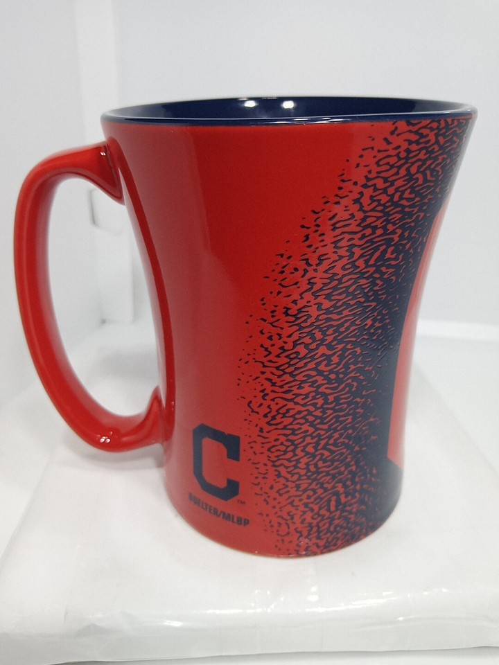 CLEVELAND INDIANS BASEBALL MUG. CLEVELAND MLB BASEBALL MUG. MLB MUG ...