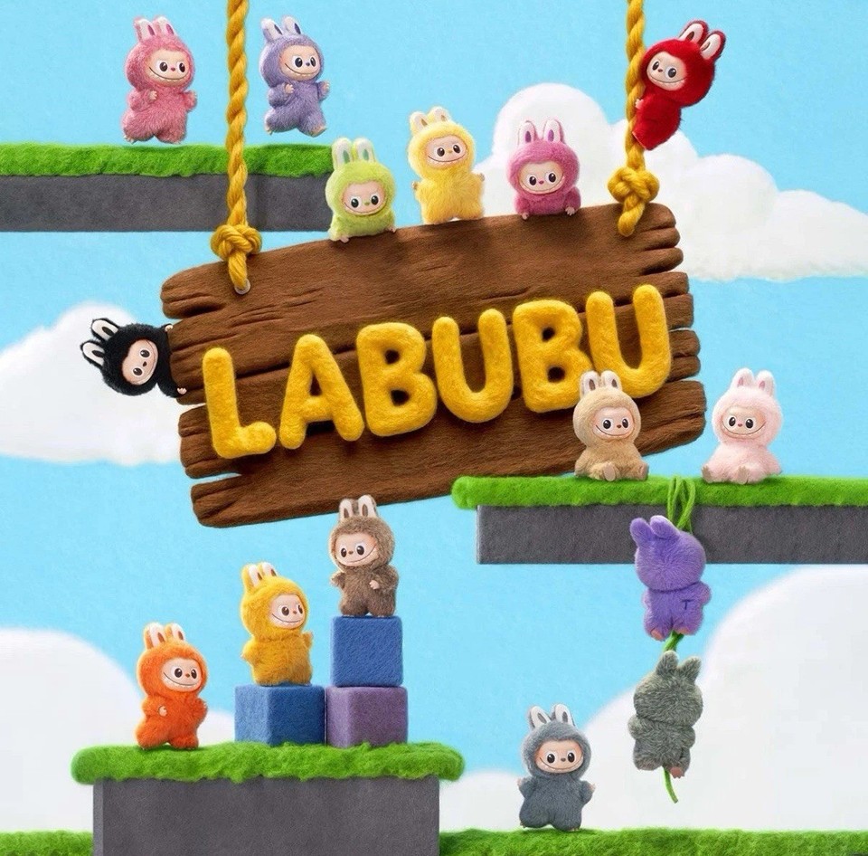 POP MART Labubu V4 The Monsters Pin For Love Alphabet Plush Pendant ...