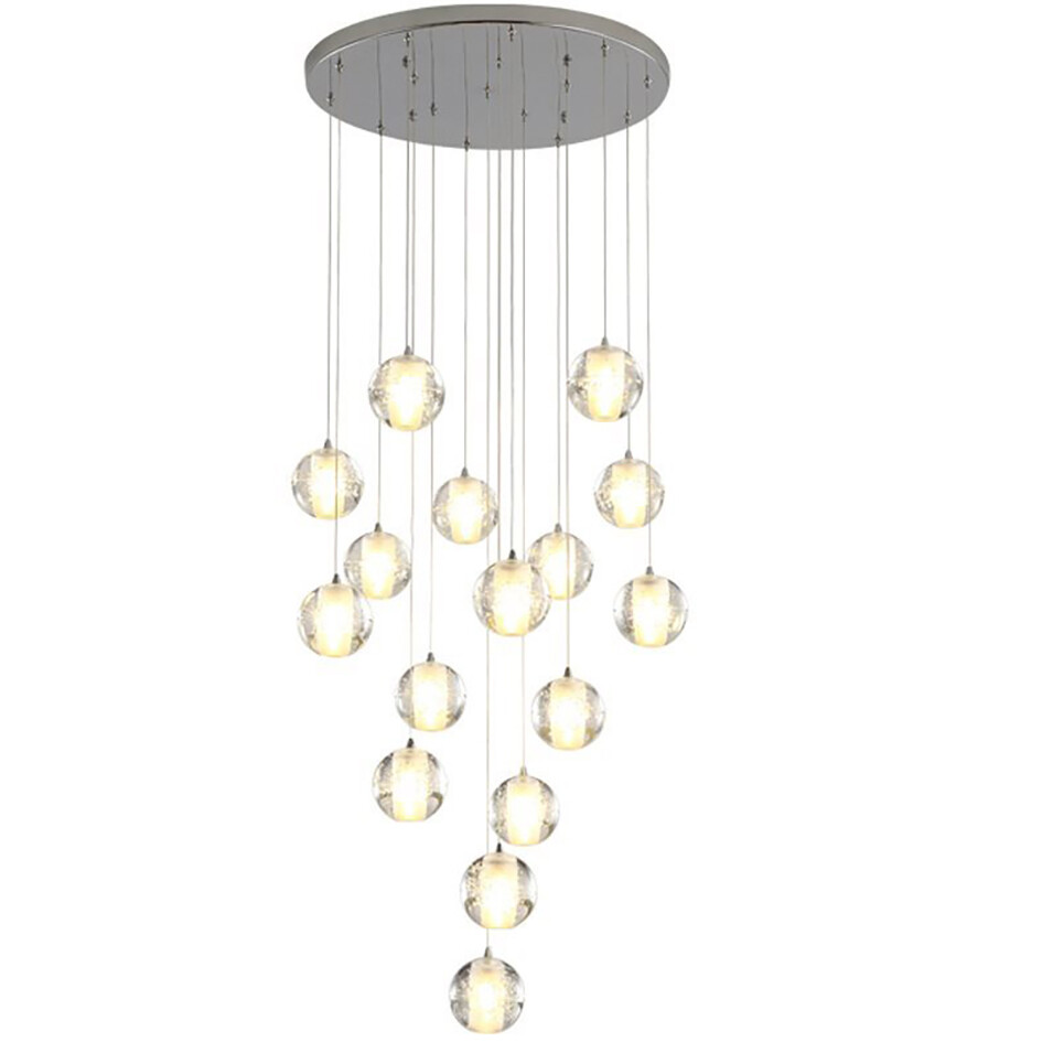 Modern G4 LED Bubble Crystal Round ball Ceiling Light Room Stair ...